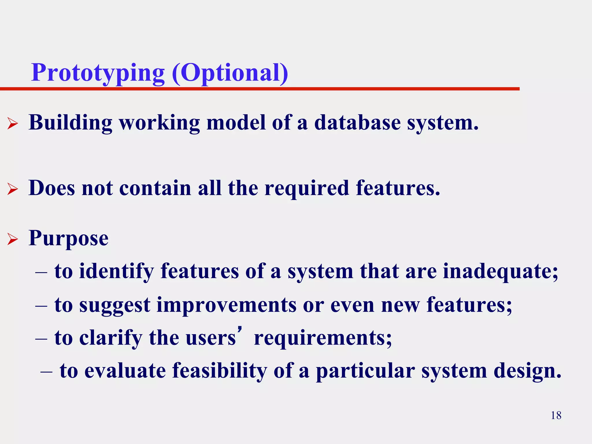 Dbms lifecycle. ..Database System Development Lifecycle | PDF