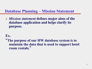 Dbms lifecycle. ..Database System Development Lifecycle | PDF