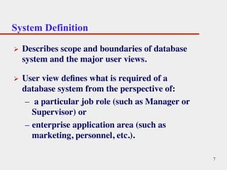Dbms lifecycle. ..Database System Development Lifecycle | PDF