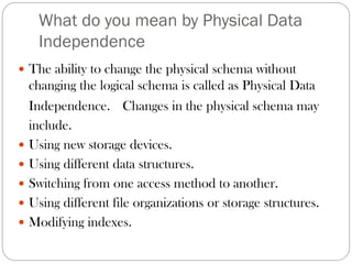 Dbms logical dependance | PPTX