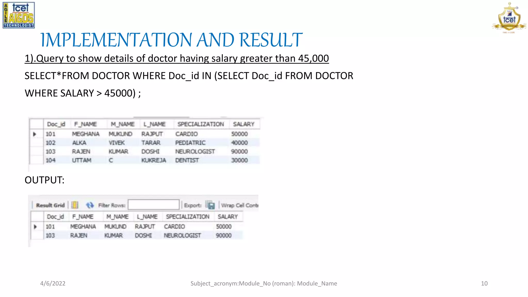 Dbms mini project | PPTX