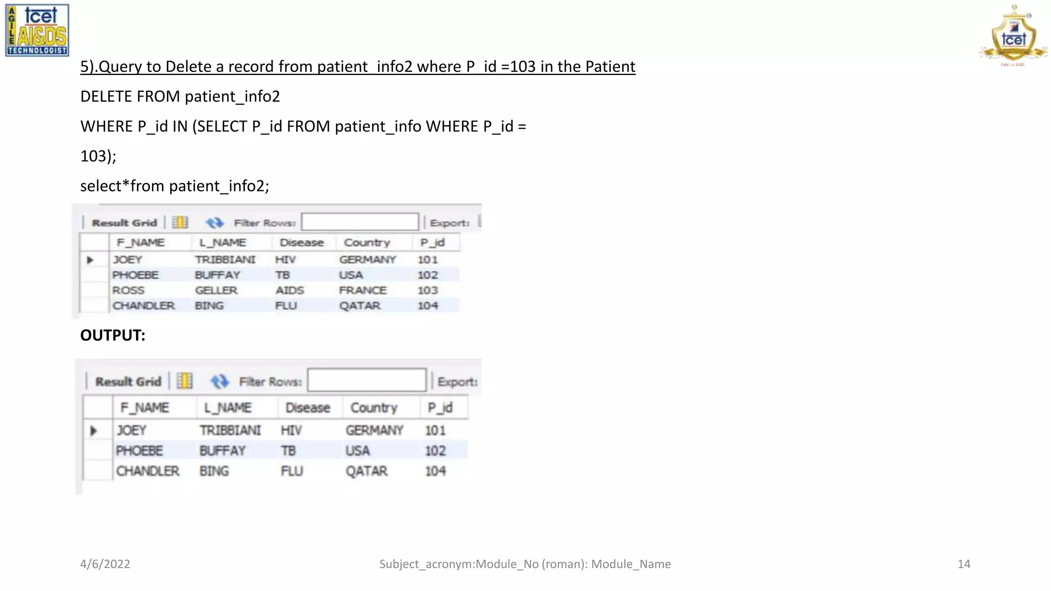 Dbms Mini Project Ppt