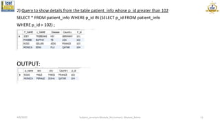 Dbms mini project | PPTX