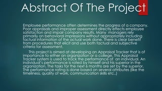 Dbms mini project on Appraisal tracker | PPTX