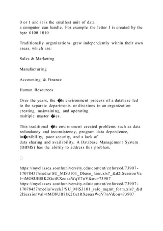 DBMS ModelsSome contemporary DBMS models include | PDF