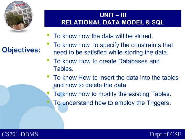 Dbms Relational Data Model And Sql Queries Ppt