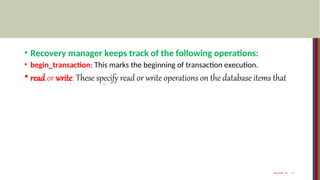 DBMS MODULE-6.ppt database management system transaction | PPT