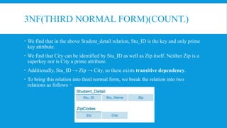 Dbms normalization | PPTX