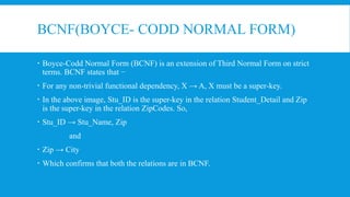 Dbms normalization | PPTX