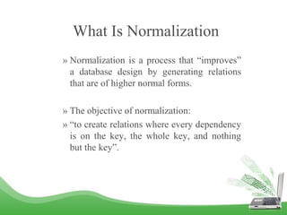 Database Management System( Normalization) | PPTX