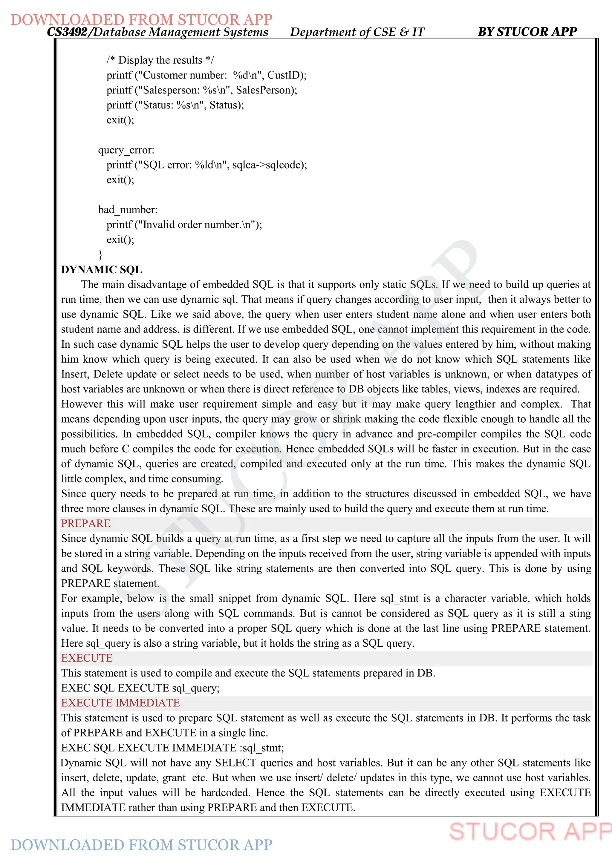 Database Management System NOTES for 2nd year | PDF