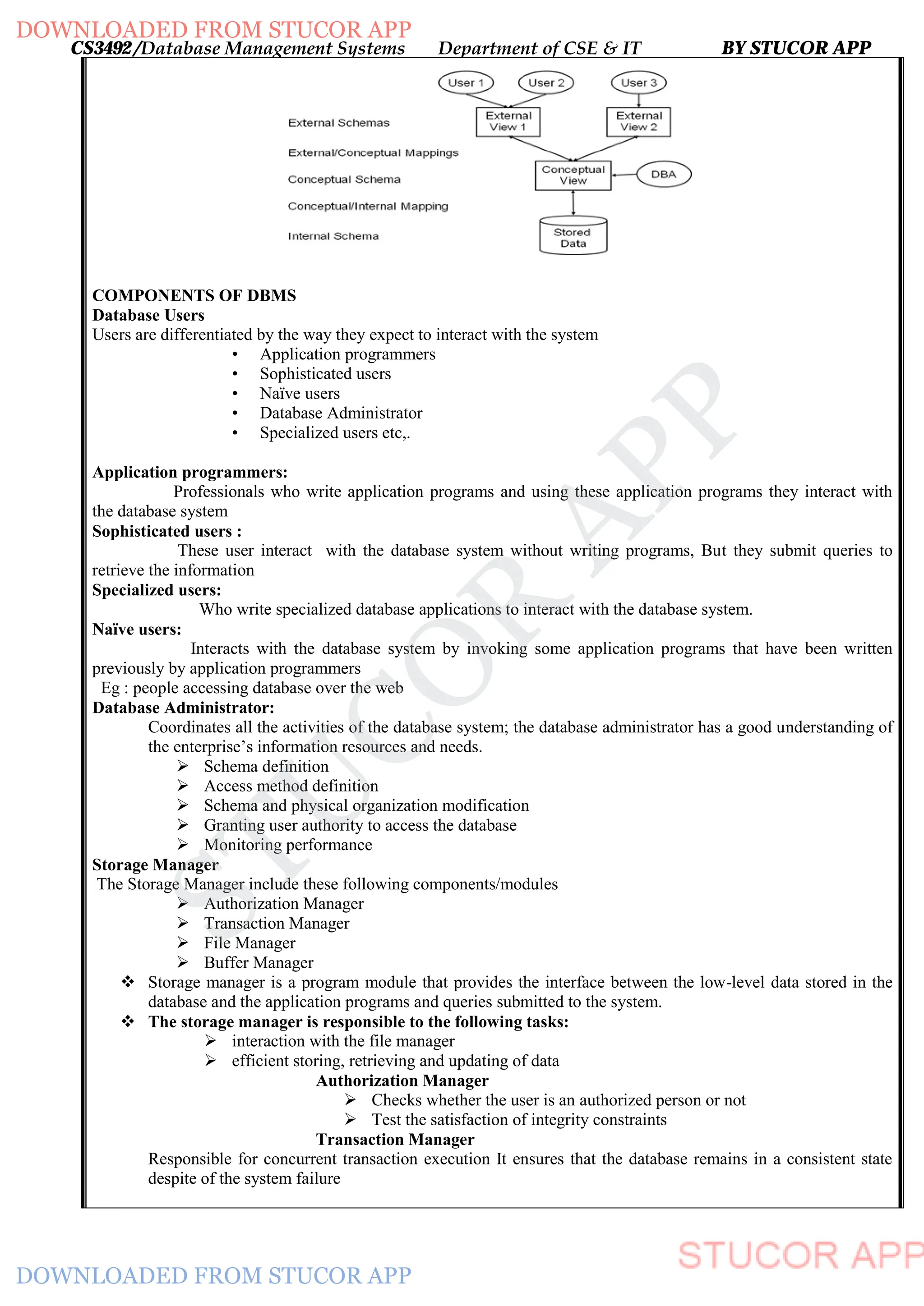 Database Management System NOTES for 2nd year | PDF