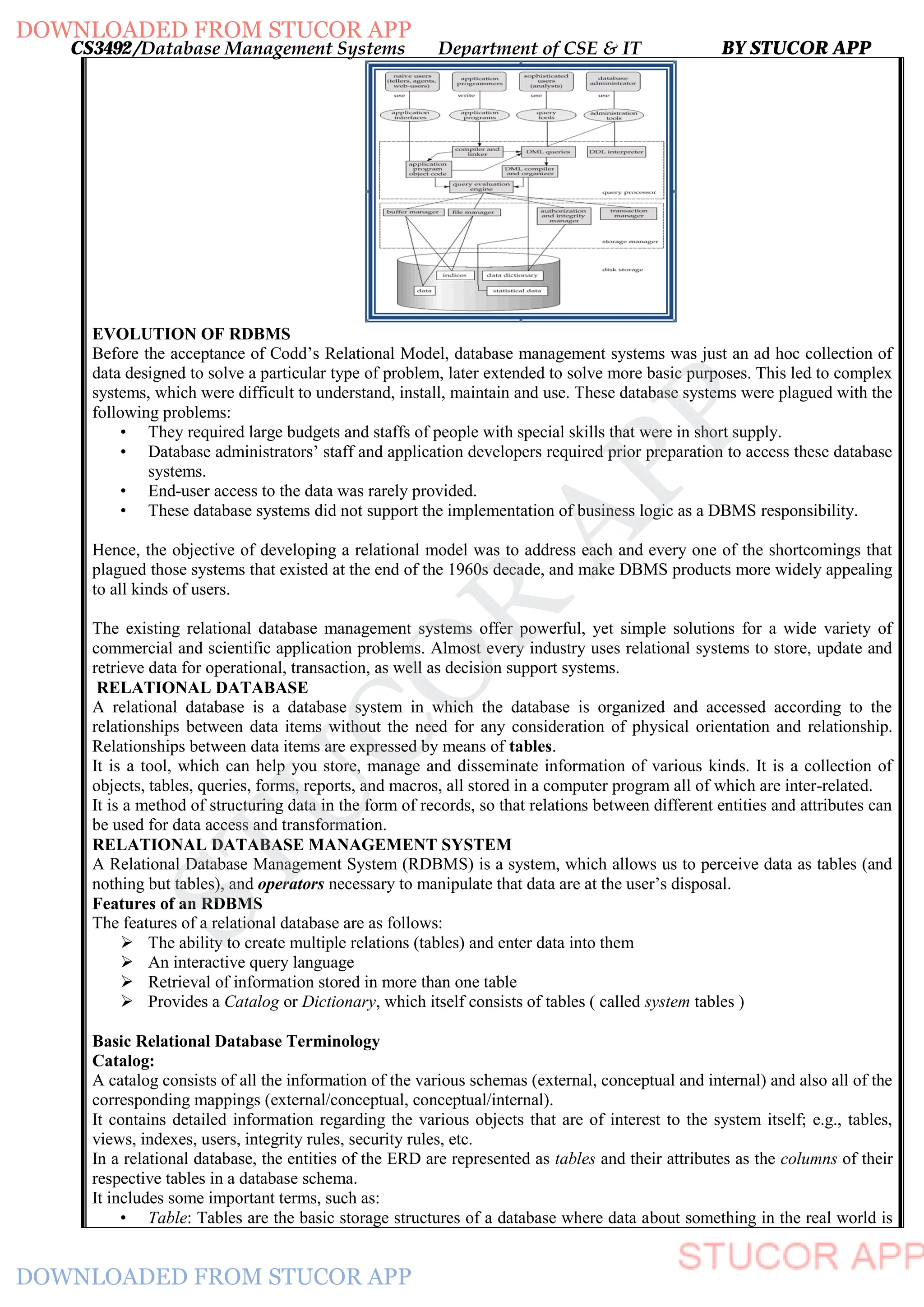Database Management System NOTES for 2nd year | PDF