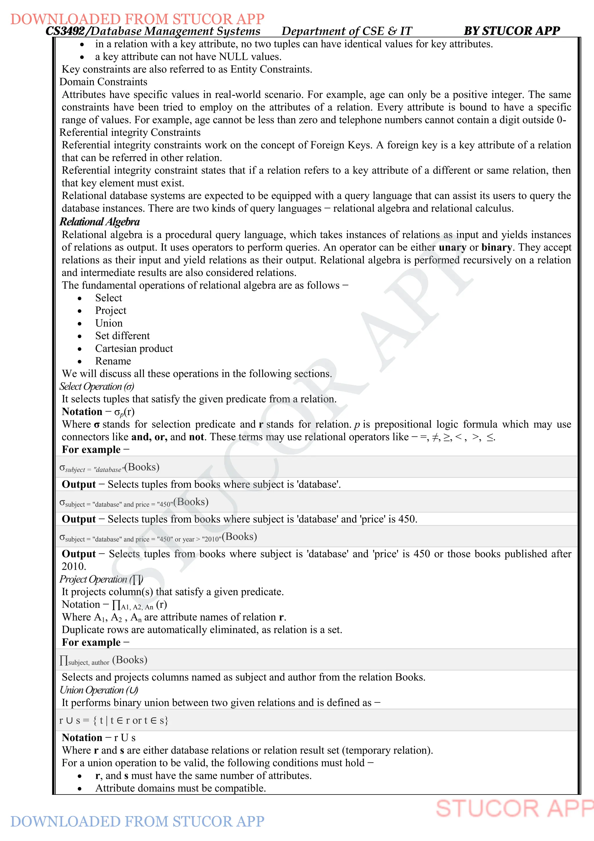 Database Management System NOTES for 2nd year | PDF