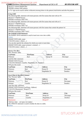 Database Management System NOTES for 2nd year | PDF