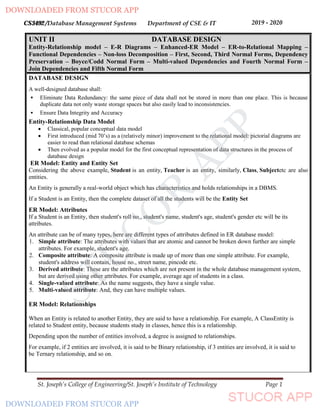 Database Management System NOTES for 2nd year | PDF
