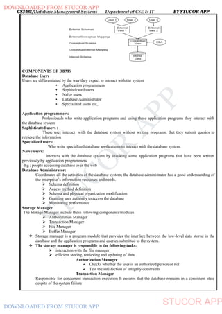 Database Management System NOTES for 2nd year | PDF