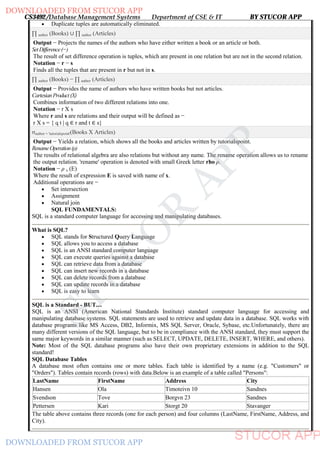 Database Management System NOTES for 2nd year | PDF
