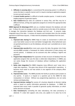 DBMS NOTES UNIT I FINAL.docx was prasented | PDF