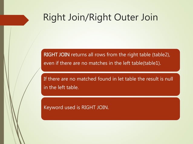 types of SQL Joins | PPTX