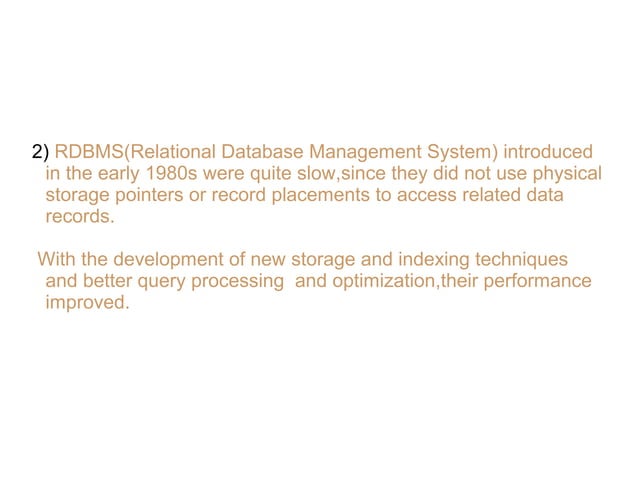 Traditional vs modern dbms