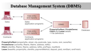 Data base management system and Architecture ppt. | PPTX | Databases | Computer Software and ...