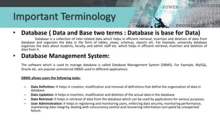 Dbms Basics | PPTX | Databases | Computer Software and Applications
