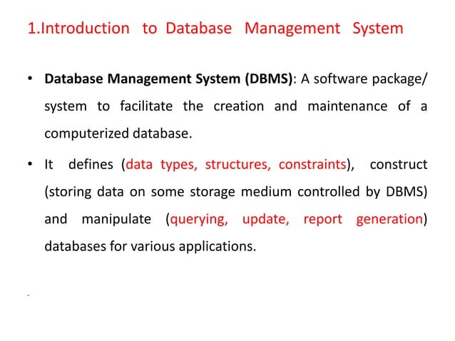 dbms ppt.pptx database management system | PPTX