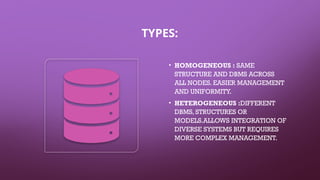 Distributed database system of the database management system | PPT
