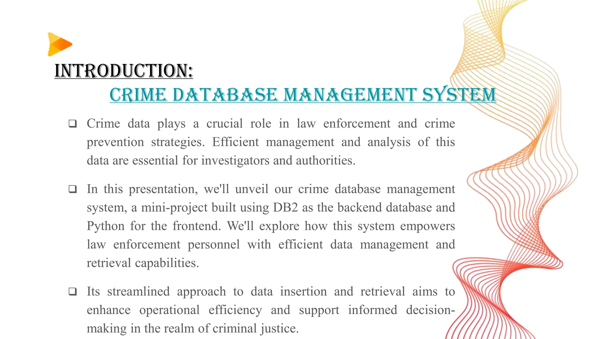 DBMS PPT(CRIME DATABASE).pptx Database s | PPT