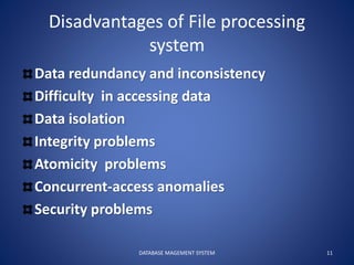 DATABASE MANAGEMENT | PPT
