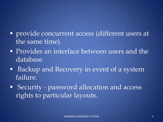 DATABASE MANAGEMENT | PPT