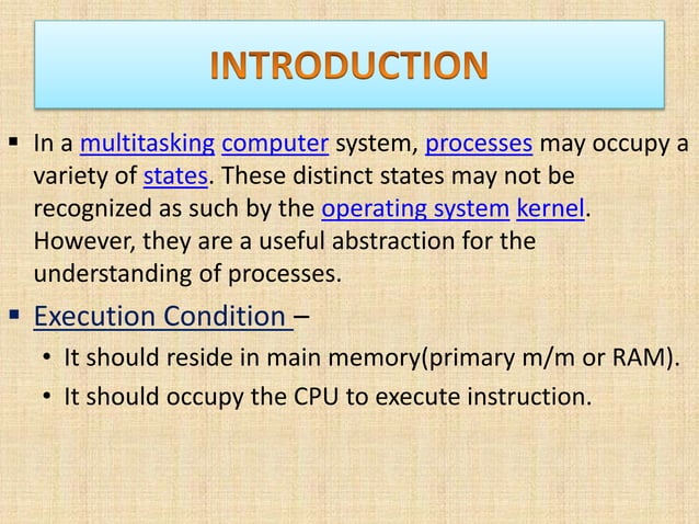 Process state in OS | PPTX | Operating Systems | Computer Software and ...