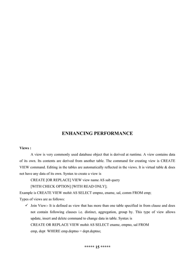 DBMS Practical File | DOC
