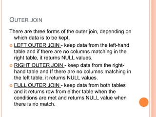 Relational Algebra,Types of join | PPTX