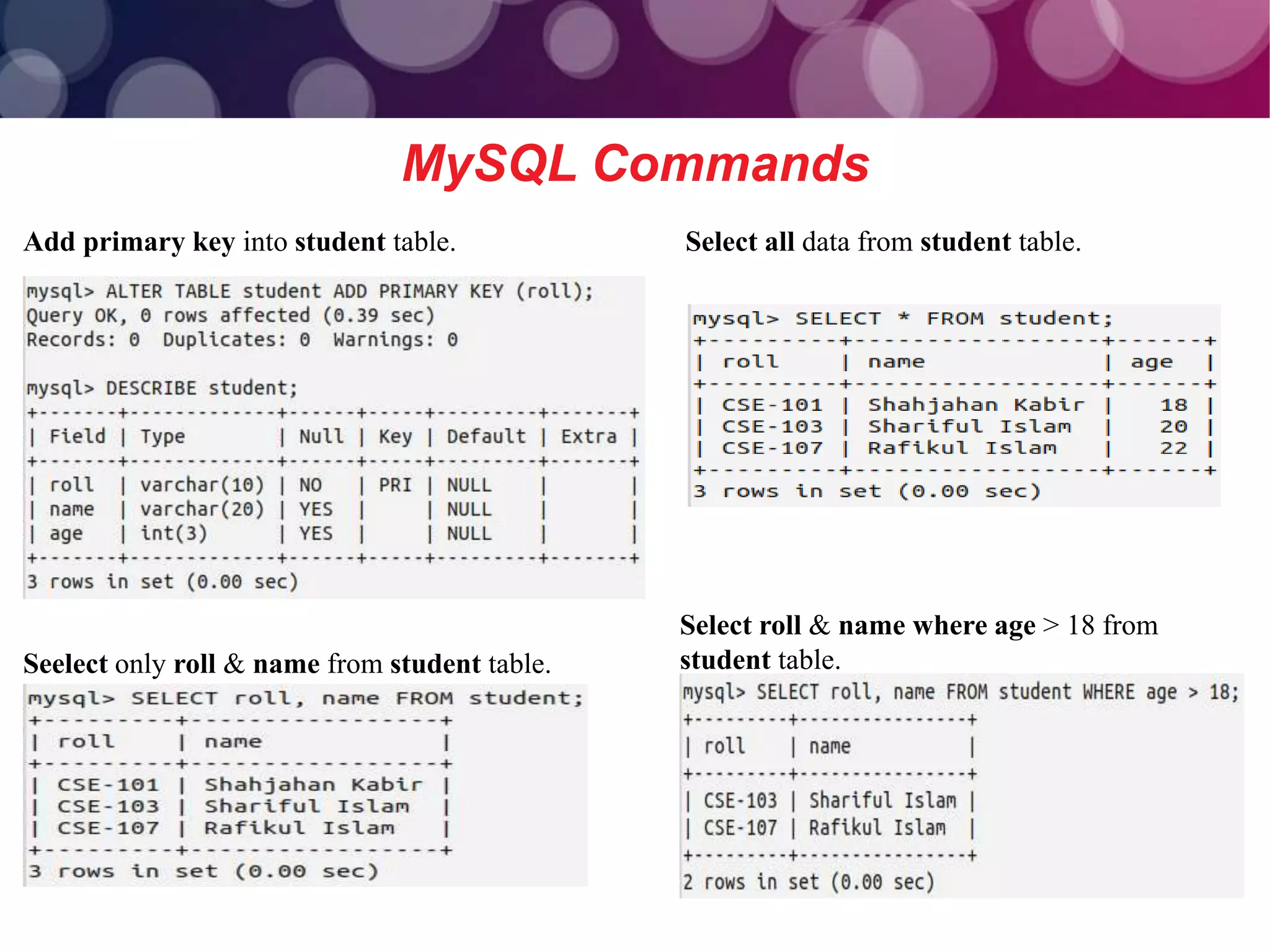 E R Diagram And Sql Ppt 