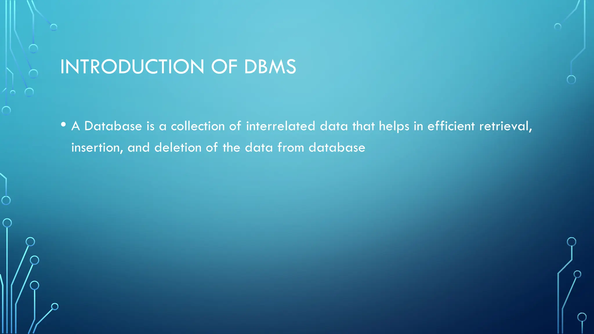 DBMS presentations Shri Ramswaroop Memorial university | PPT
