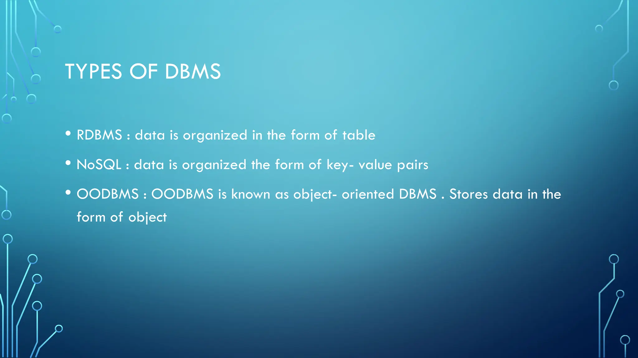 DBMS presentations Shri Ramswaroop Memorial university | PPT