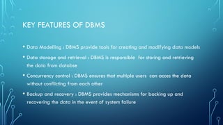 DBMS presentations Shri Ramswaroop Memorial university | PPT