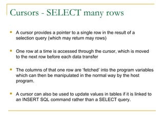 Dbms & prog lang | PPT