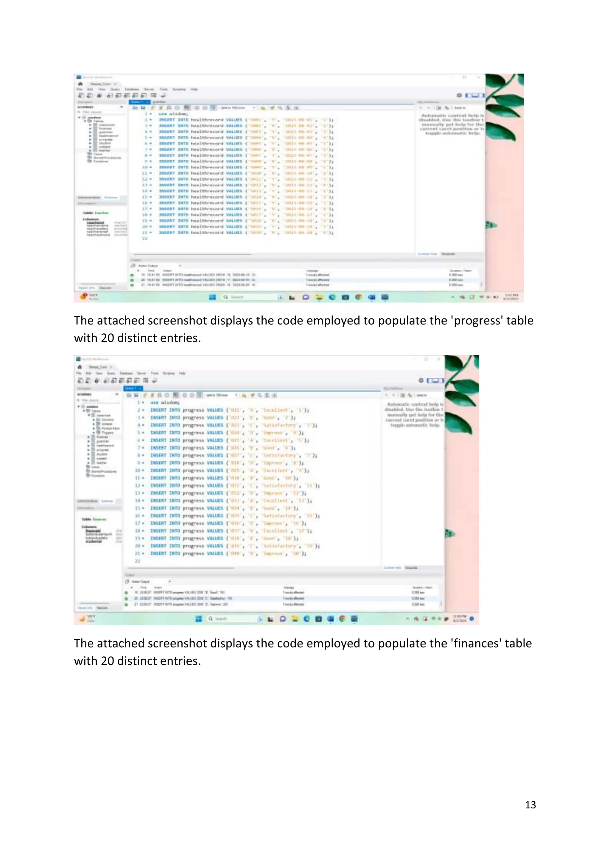 Streamlining Kindergarten Management: A Database Solution | DOCX