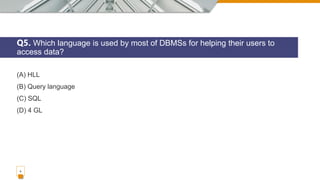 Dbms quiz | PPT | Free Download