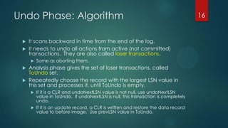 Dbms recovering from a system crash | PPT