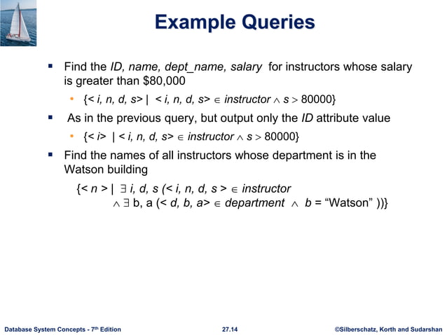 DBMS Formal Relational Query Languages Relational Calculus.pdf | Databases | Computer Software ...