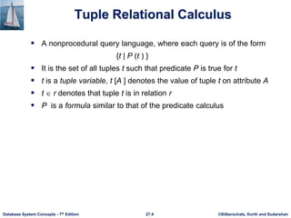 DBMS Formal Relational Query Languages Relational Calculus.pdf | Databases | Computer Software ...