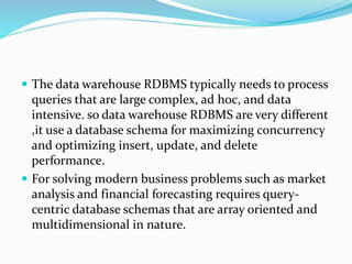 Dbms schemas for decision support | PPTX