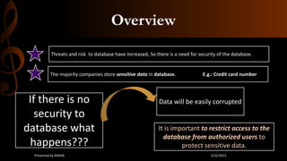 DBMS SECURITY | PPT