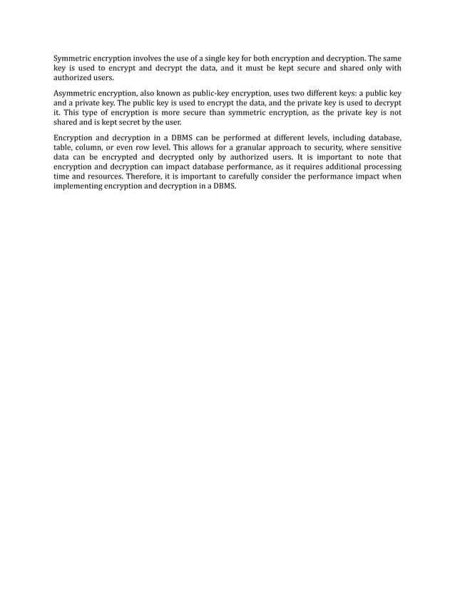 Security In Database Management System Pdf