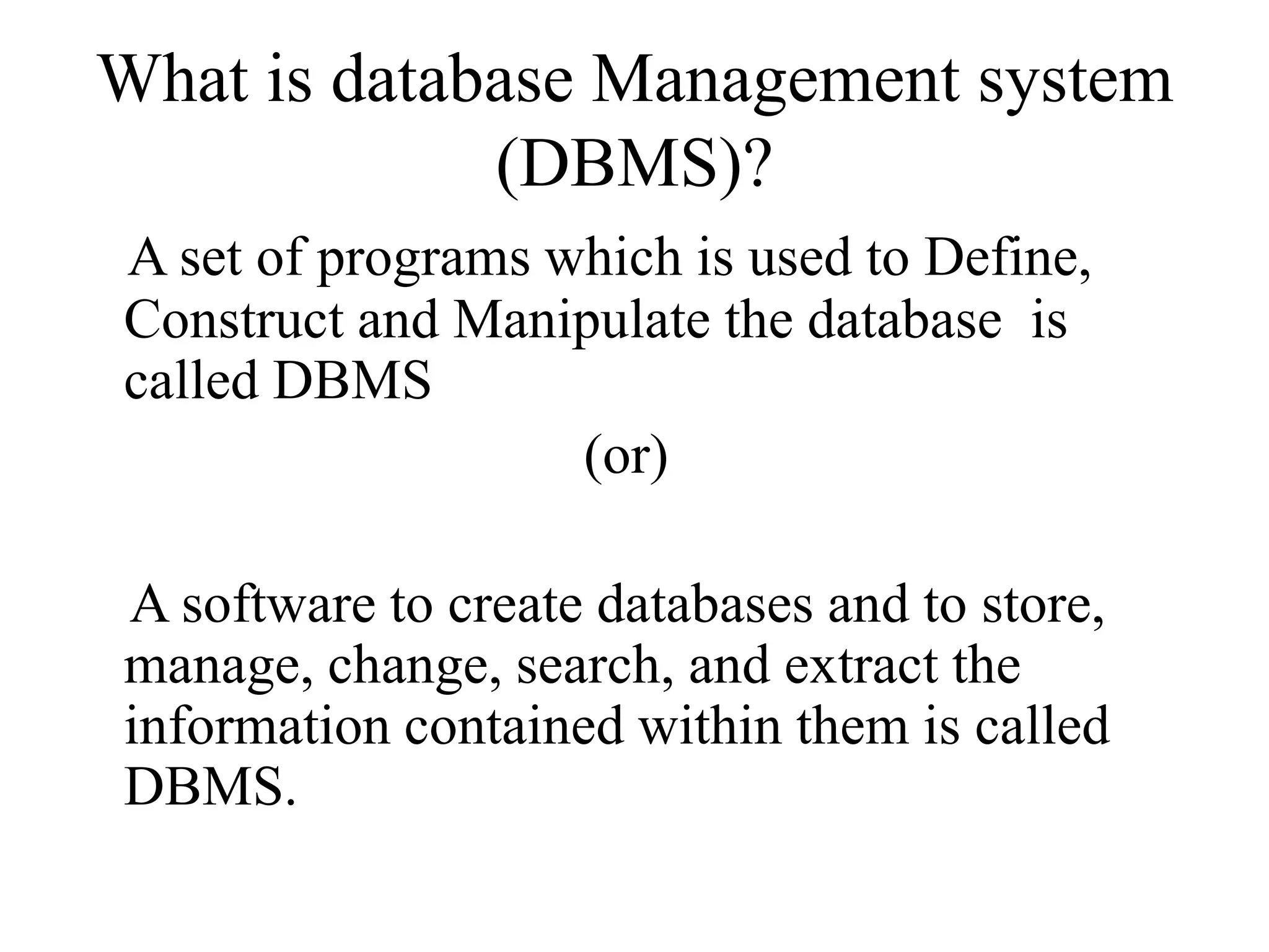 Database mangement system a simple introduction | PPTX