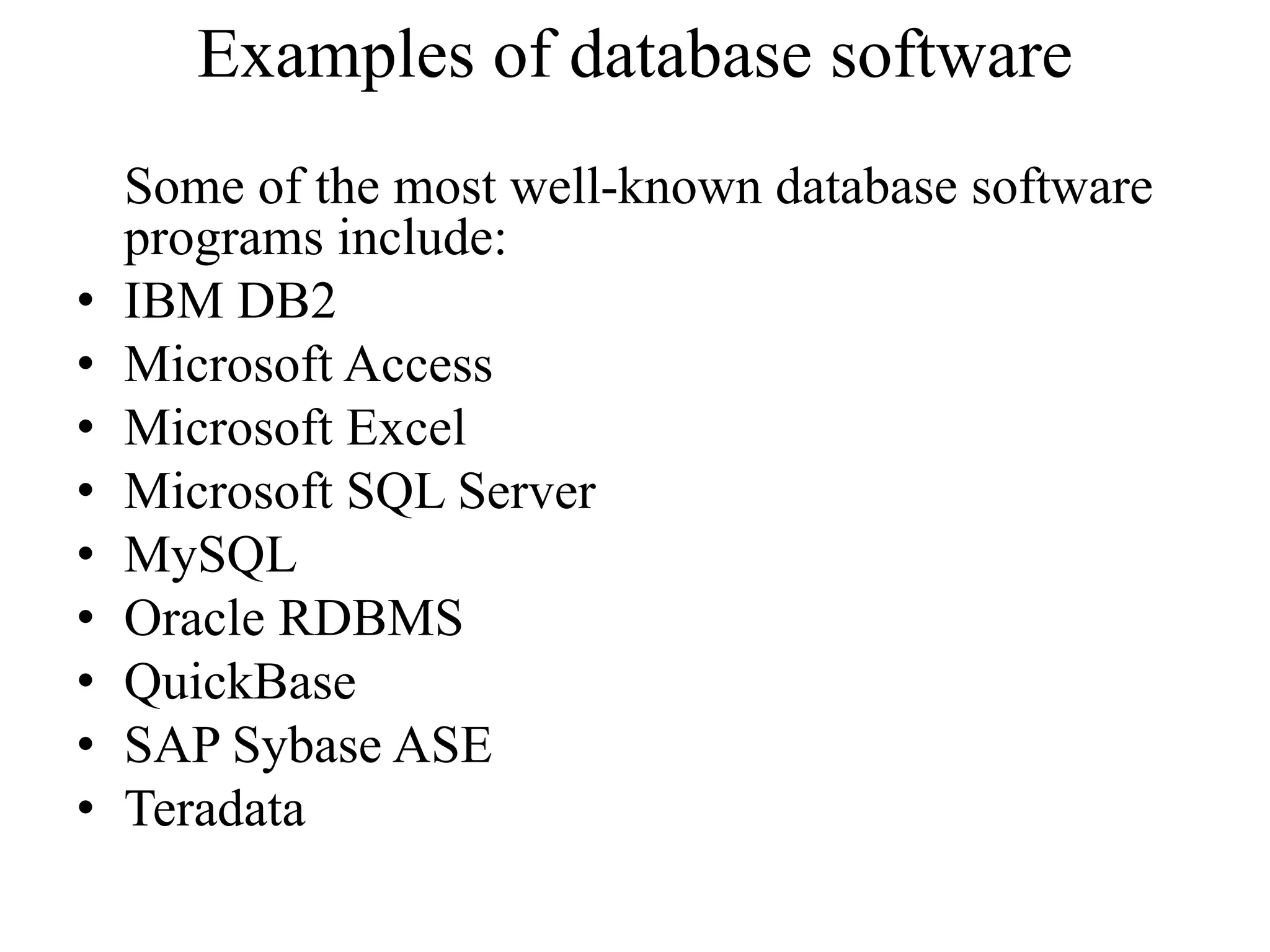 Database mangement system a simple introduction | PPTX | Databases | Computer Software and ...